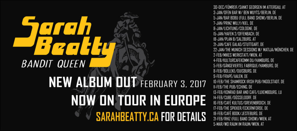 Sarah Beatty Releases “Bandit Queen” – Wow! Slam Dunk! – Hamilton Musician